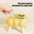 Elevated Cat Bowl with Glass Neck & Wide Shallow Design | Non-Slip Base ...