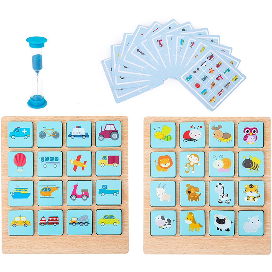 Memory Matching Card Game Educational Fun Animal Fruit Memory Game ...