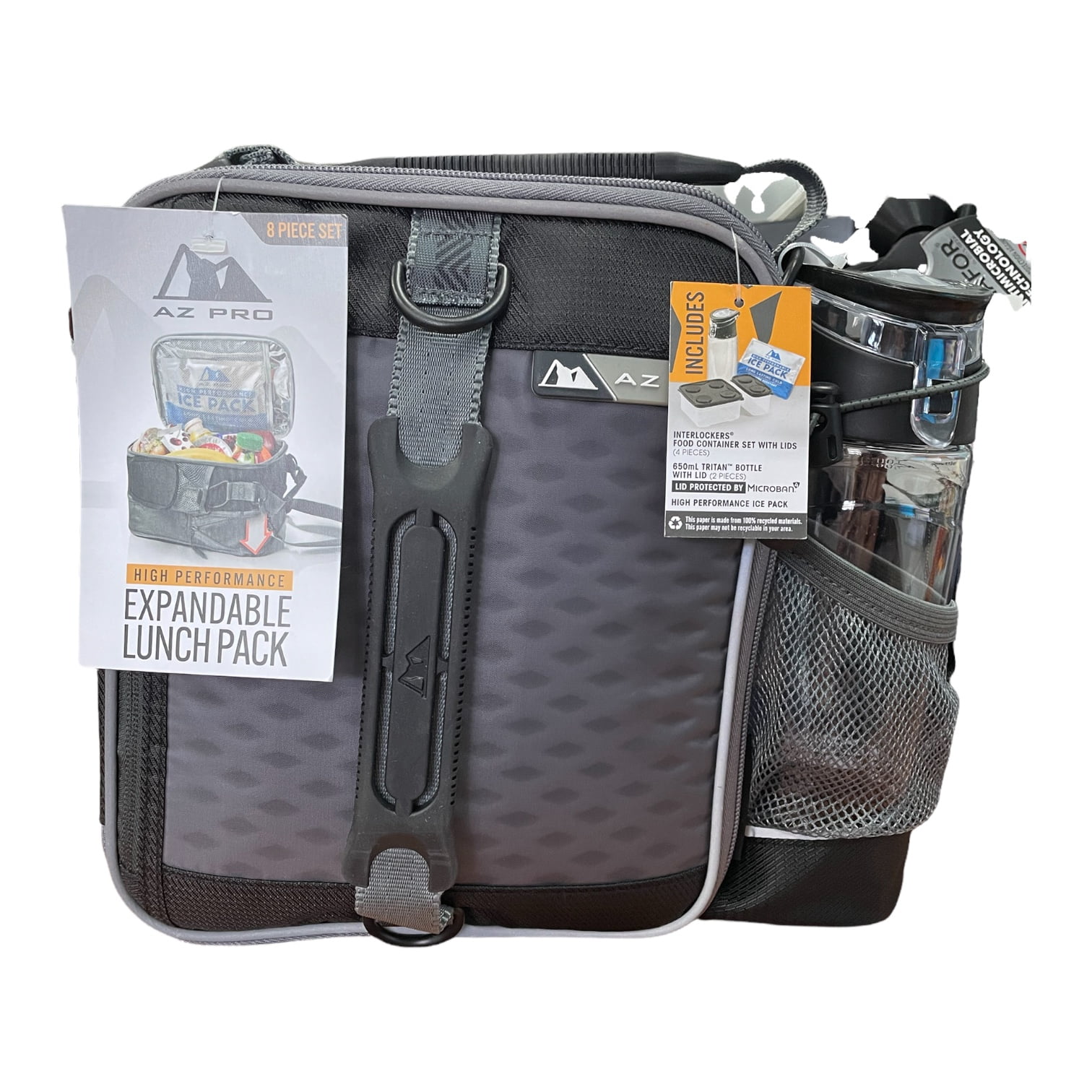 AZ Pro 8 Piece Expandable Lunch Pack Set - Walmart.com