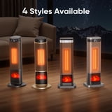 CONCETTA Tower Space Heater with Fireplace Effect – Oscillating ...