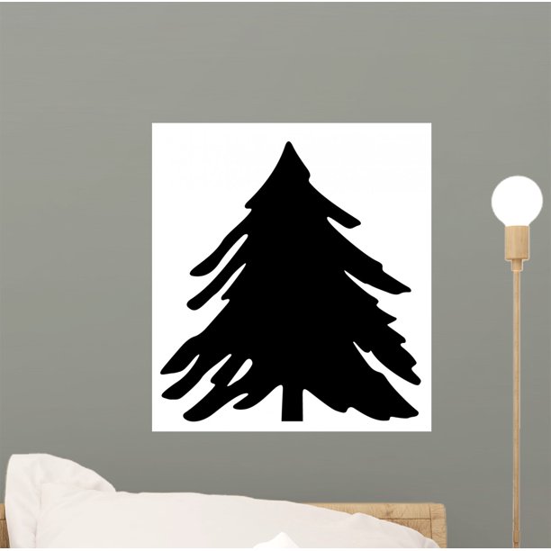 Christmas Tree Wall Decal by Wallmonkeys Peel and Stick Graphic (12 in ...