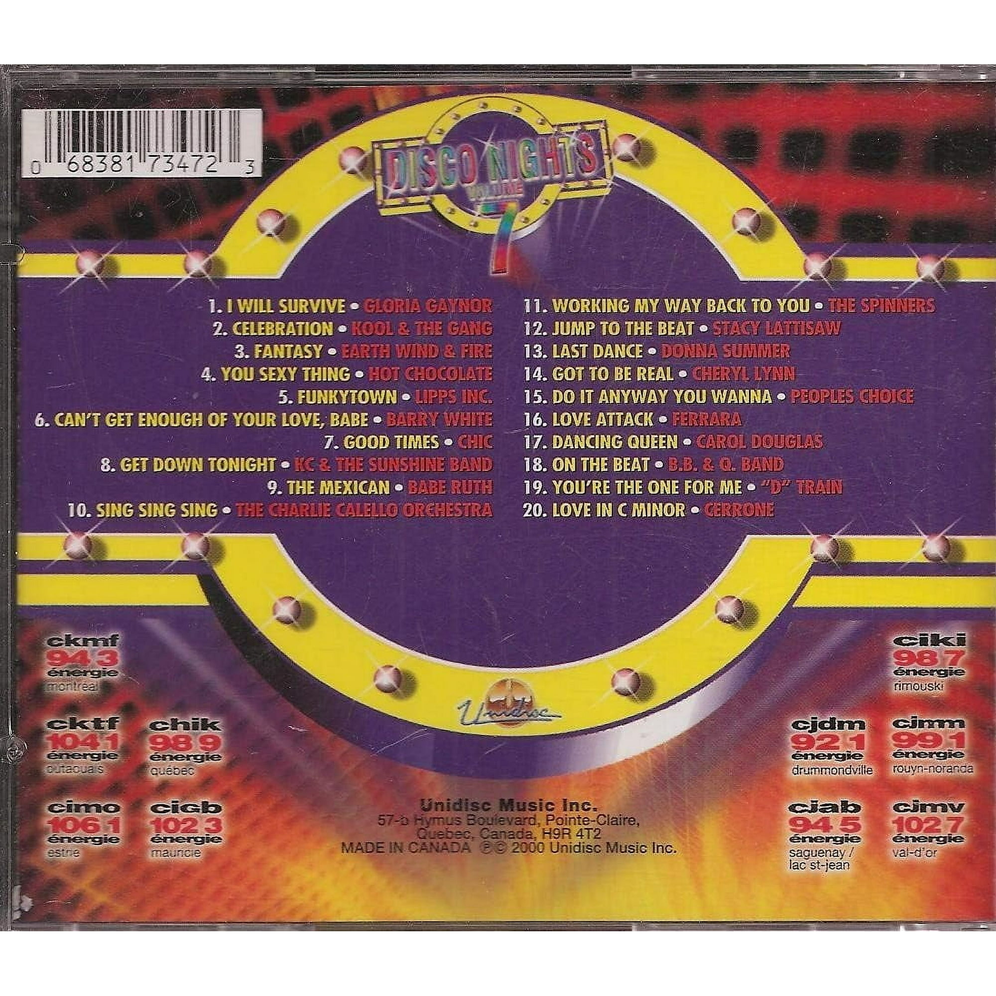 Click here for Unidisc Music Disco Nights//Volume 7 Cd prices