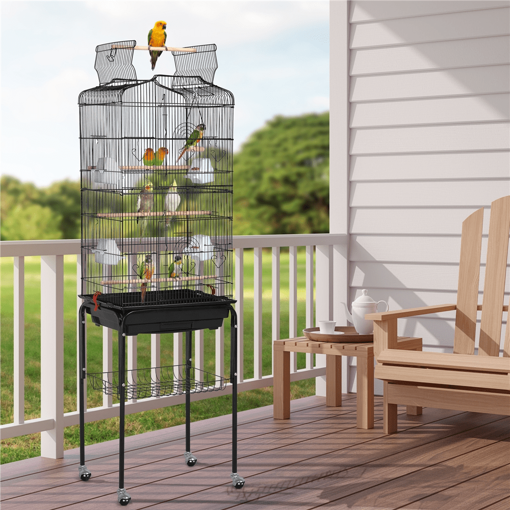 Click here for Yaheetech 64h Open Top Metal Bird Cage With Rollin... prices