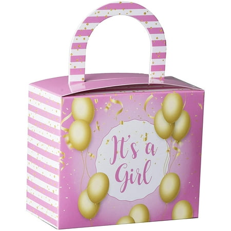 Its a Girl Candy Boxes - 18 Pack - Colorful Party Favor Treat Boxes ...
