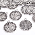 50pcs Antique Silver Color,St Benedict Medals Metal Saint Pendants ...
