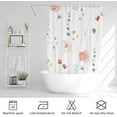 Extra Long Shower Curtain 72 X 84 Watercolor Floral Fabric Shower