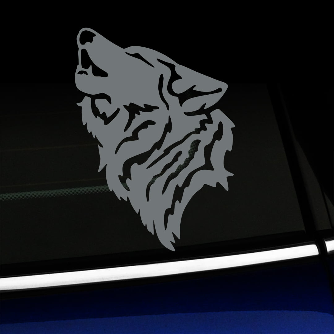 Wolf - Vinyl Decal - Choose Color - [GRAY] - Walmart.com