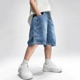 Ceisia Kids Light Wash Denim Shorts Relaxed Fit with Side Seam Detail ...