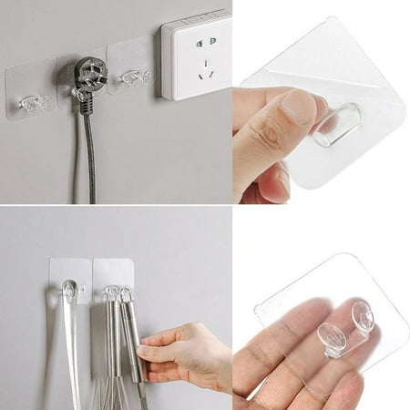 Plastic Power Connector Hook Portable Wall-mounted Self-adhesive ...