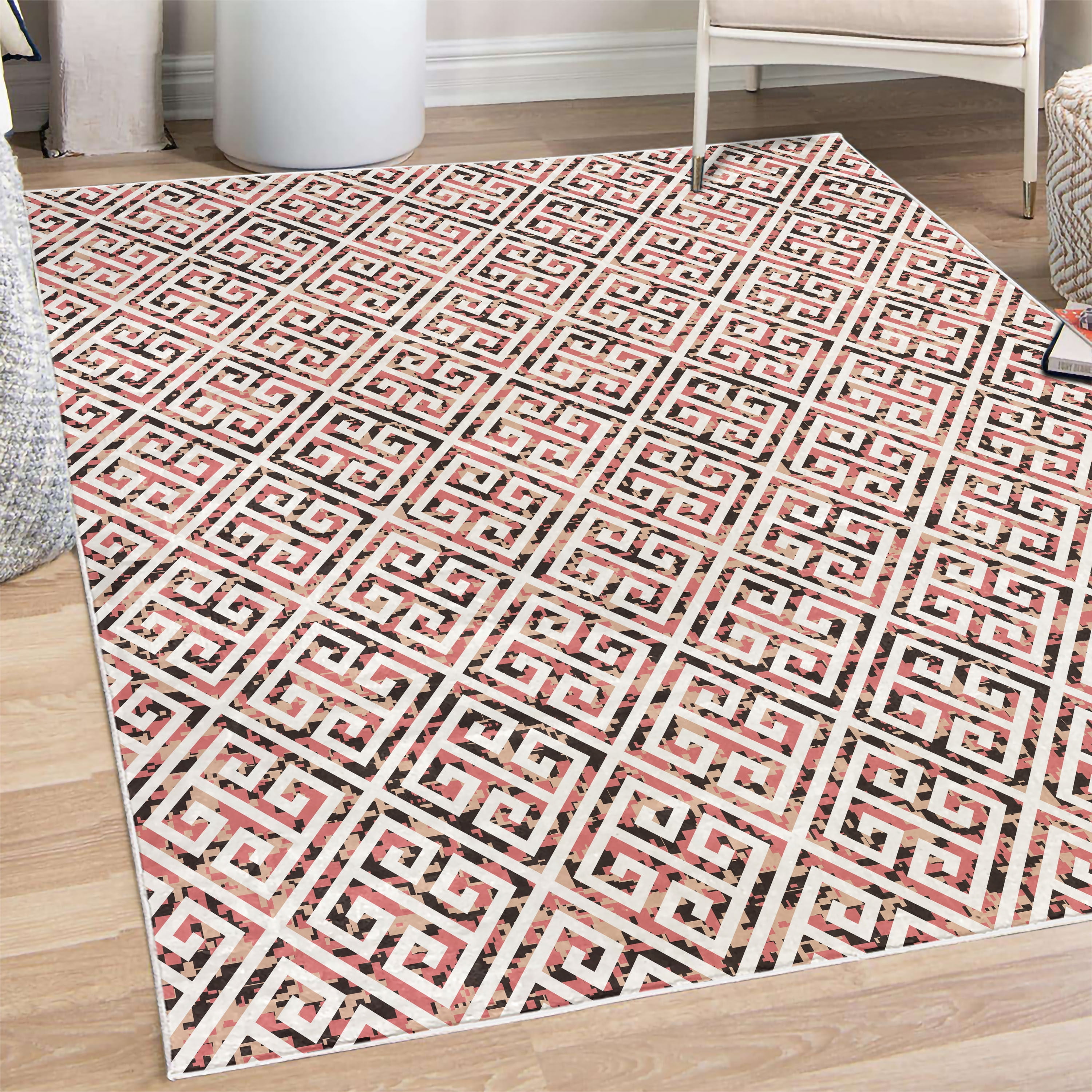 Greek Decorative Rug, Tile Mosaic Design Pattern in Antique Meander and ...