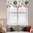 Abstract Cloud Tie Up Valance Curtains Green Tree Flower Hand Painting ...