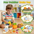 UQN Montessori Toys for Toddlers 1-3, 4-in-1 Press and Go Toy Cars ...