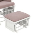 HOMCOM Nursery Glider Rocking Chair with Ottoman and Wood Base, Pink ...