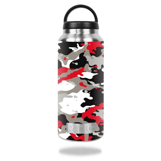 MightySkins RTBOT36-Red Camo Skin for RTIC 36 oz Bottle 2016 Wrap Cover ...