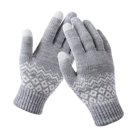 yievot Women's Winter Touch Screen Gloves Plush Lining Warm Hand Fleece ...