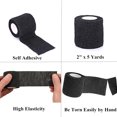 Tattoo Grip Cover Wrap - Yuelong 24pcs 2” x 5 Yards Black Cohesive ...