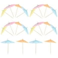 MLINS Cocktail Parasol Picks with Eco Friendly Wood and Paper Material ...