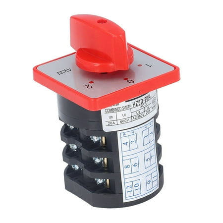 Power Switch, Changeover Selector Switch AC 380V 20A 4KW 3 Pole 3 ...