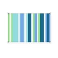 Blue Green Stripes Sun Shade Sail 14'X18' White Striped Colorful Summer ...