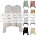 Lopecy-Sta Women Long Sleeve Open Front Cropped Knit Cardigan Loose Fit ...
