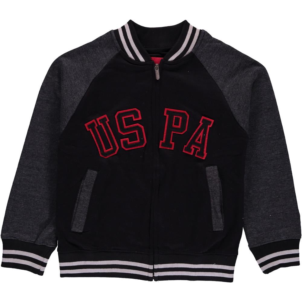 U.S. Polo Association Boys 4-7 Athletic Bomber Jacket (Red 4) - Walmart.com