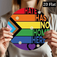 2D Flat, HATE HAS NO HOME HERE LGBTQ Pride Wall Art - Rainbow Stripes ...