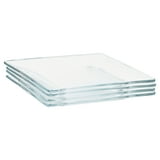 Mainstays 12-Piece Square Clear Glass Dinnerware Set, Plates Bowls ...