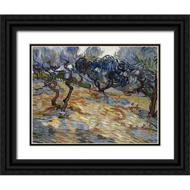 Van Gogh Vincent 18x15 Black Ornate Wood Framed With Double Matting