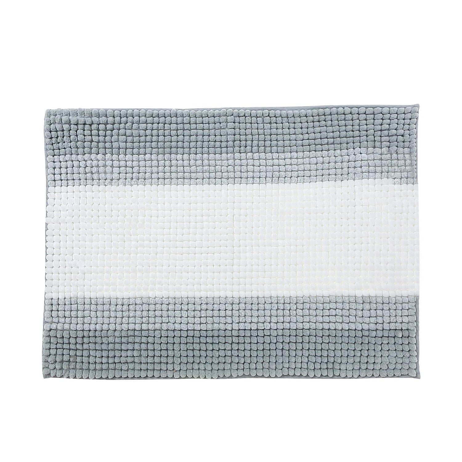 Click here for Ih Casadécor Stripe Chenille Bath Mat 20x28 Gray 2... prices