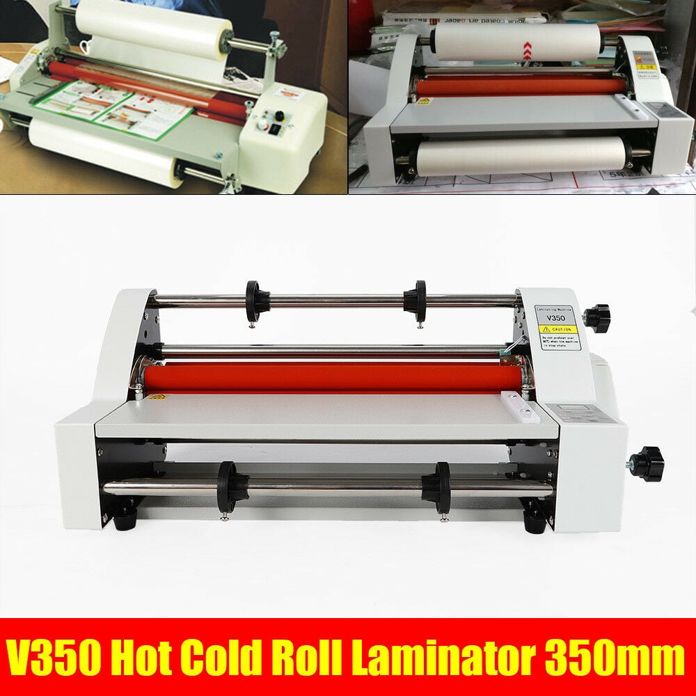13“ Laminator Machine, Commercial 35cm Four Rollers Hot and Cold Single ...