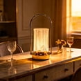 Bedside Lamp with Touch Dimmer, Rechargeable Gold Table Lamp for Desk ...