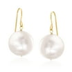 Ross-Simons 12-14mm Cultured Baroque Pearl Drop Earrings in 14kt Yellow Gold, Women's, Adult ...