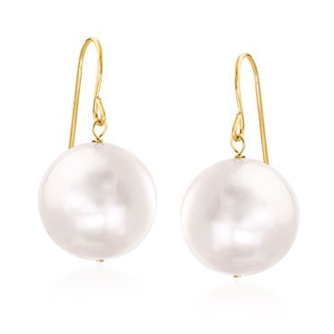 Ross-Simons 12-14mm Cultured Baroque Pearl Drop Earrings in 14kt Yellow Gold, Women's, Adult ...