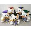 9" Graduation Plush Teddy Bear with Cap & Diploma Holding Heart Frame ...