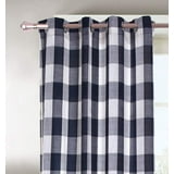 Decotex Checkered Grommet Top Window Curtain Panels, 2 Piece 53" X 84 ...
