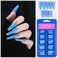Bilqis 100pcs Coffin Press On Nails Long Ballerina Fake Nails Matte