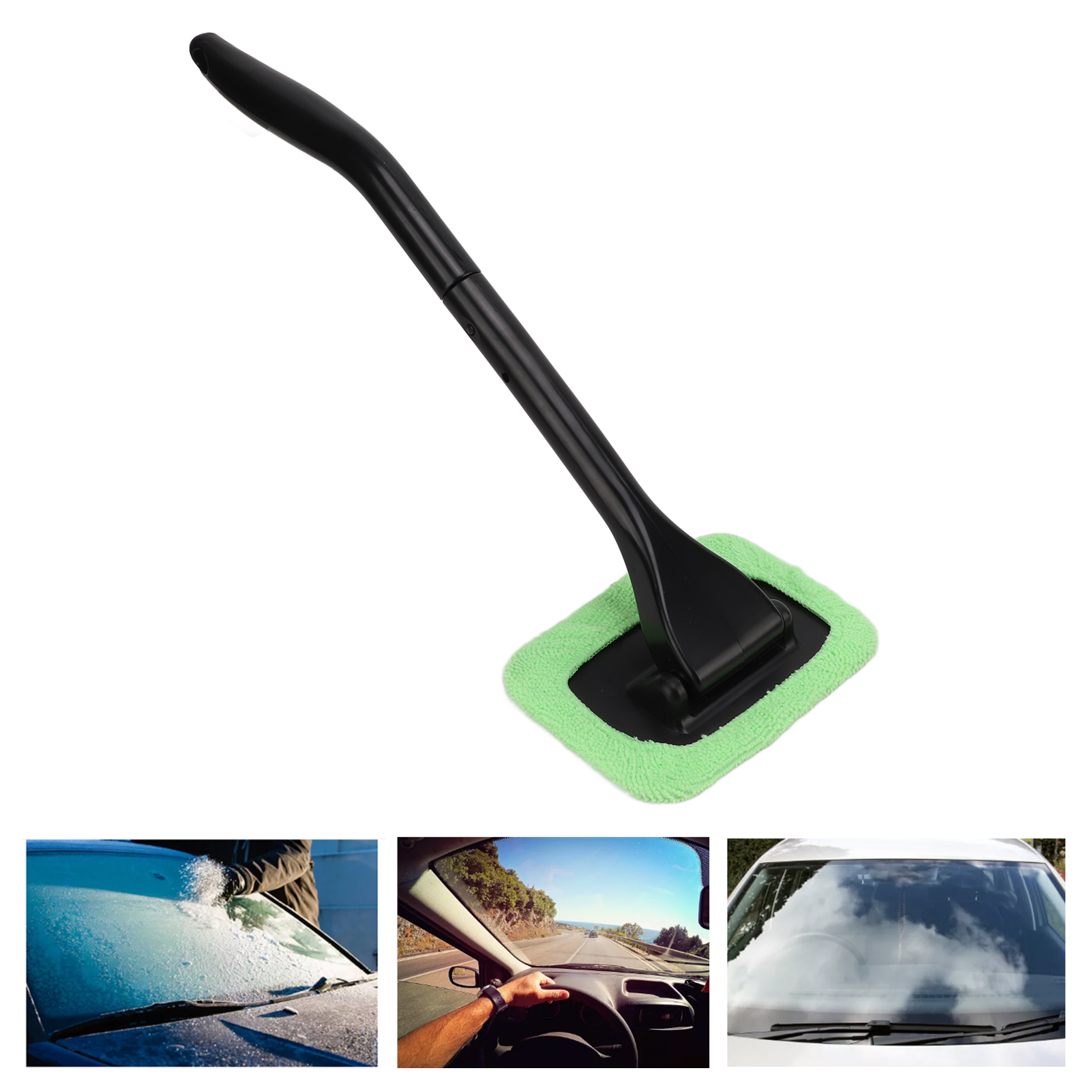 Windshield Cleaning Brush, Antistatic Car Window Cleaning Tool Universal Portable Detatchable ...