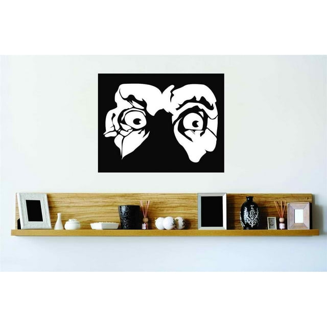 Design With Vinyl Artwork Scary Pair Of Round Glaring Eyes Wall Decal ...