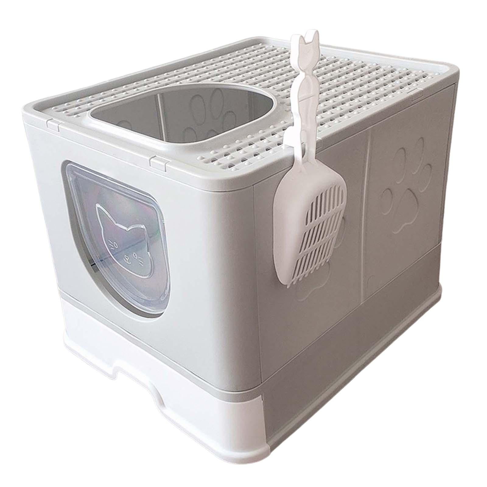 Caja de arena para gatos con capucha, caja de arena cerrada para gatos ...