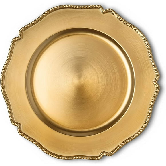 Gold Beaded Chargers