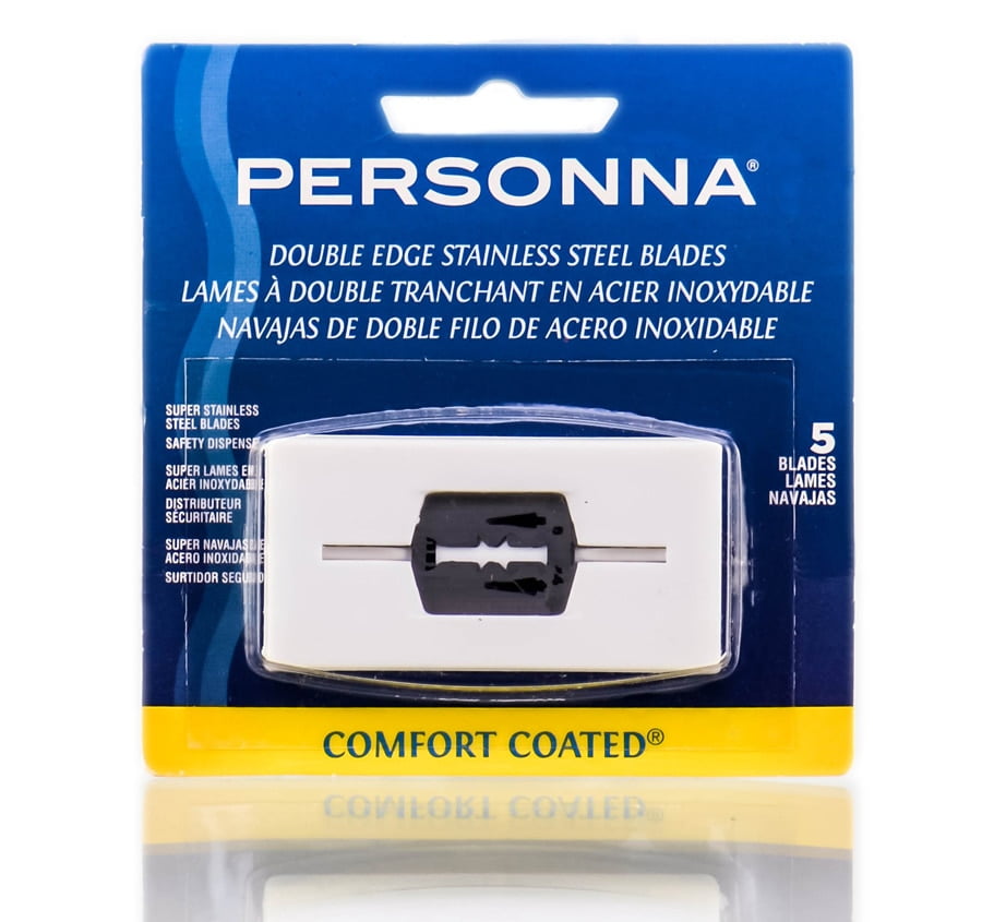 Personna 5 Pack Super Stainless Steel Double Edge Razor Blades Shaving ...