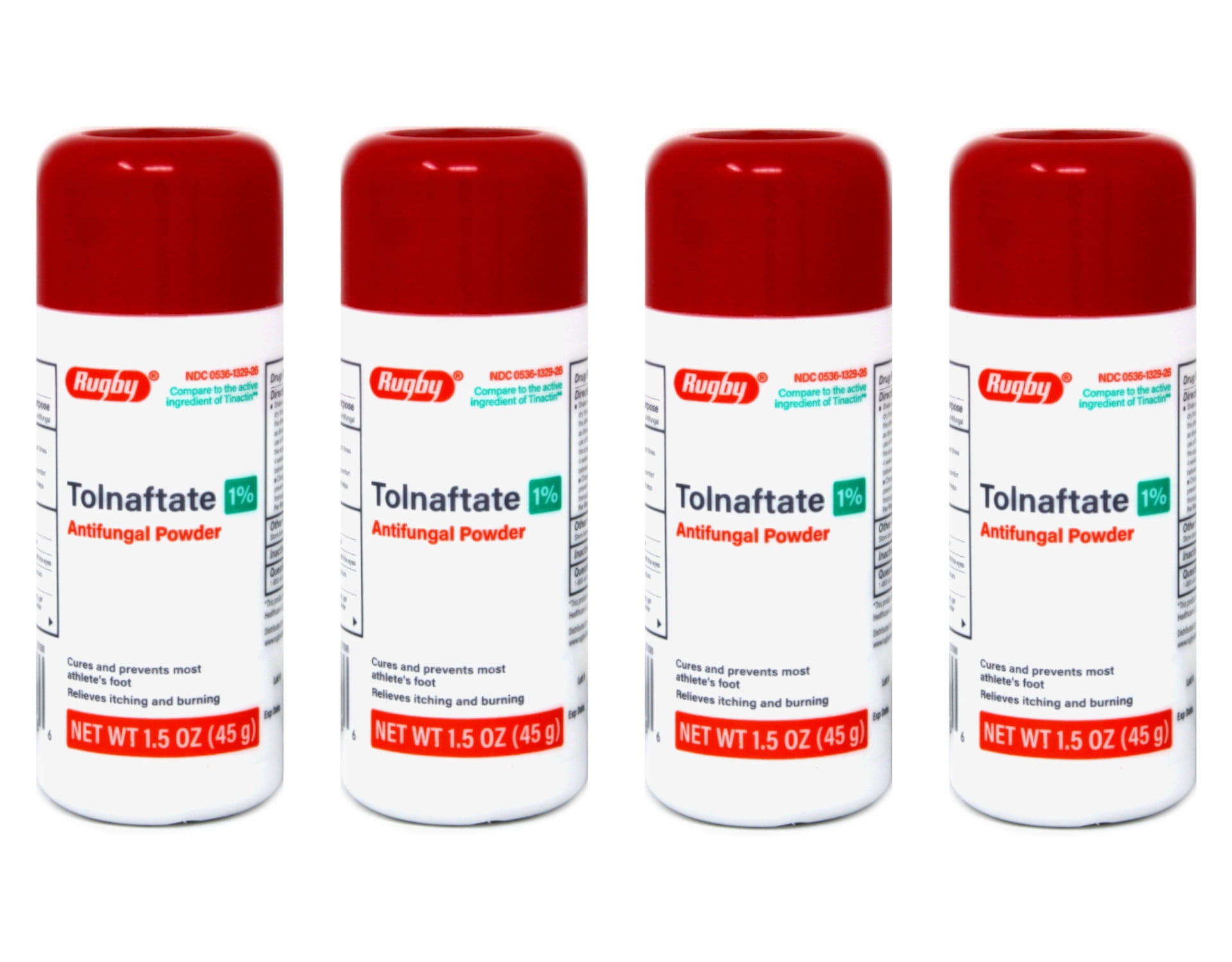 4 Pack Tolnaftate 1% Antifungal Powder - Compared to Tinactin 1.5 oz ...