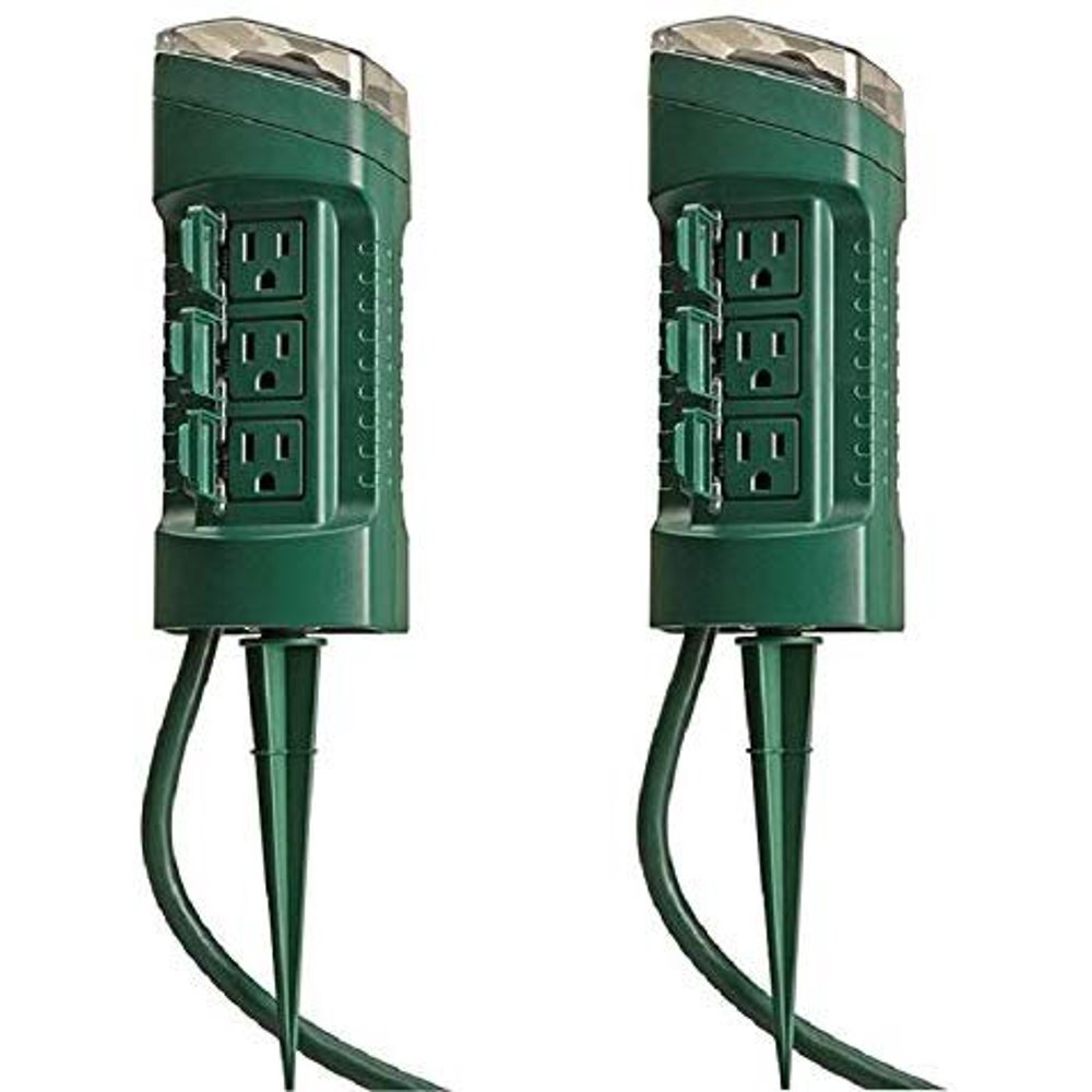 Yard Master 13547WD 6-Outlet Power Stake Timer with Light Sensor & 6 ...