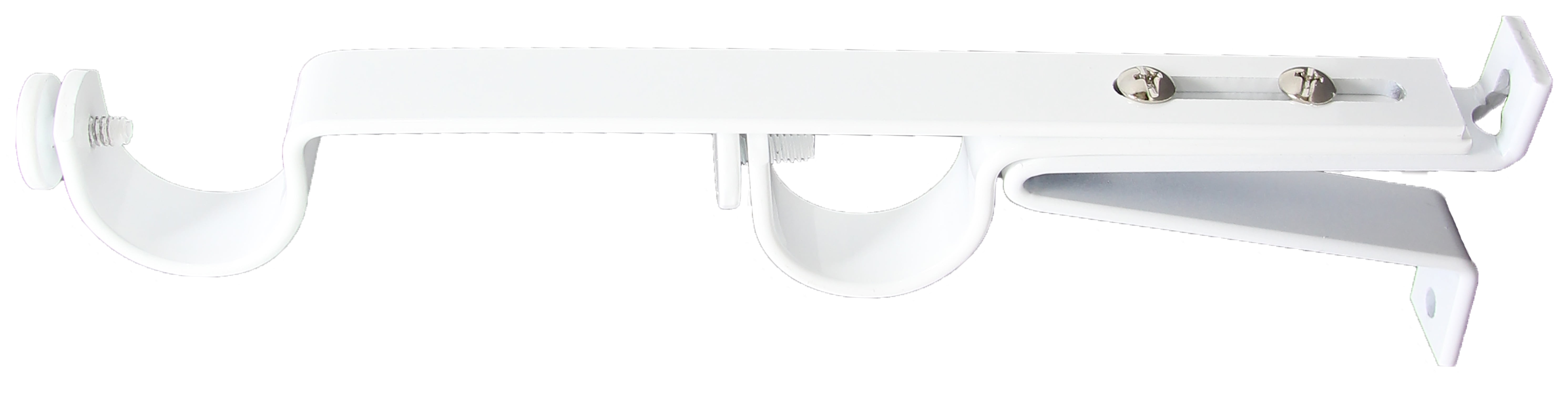 Urbanest Adjustable Double Rod Bracket, Up-1 1/8", Glossy White ...