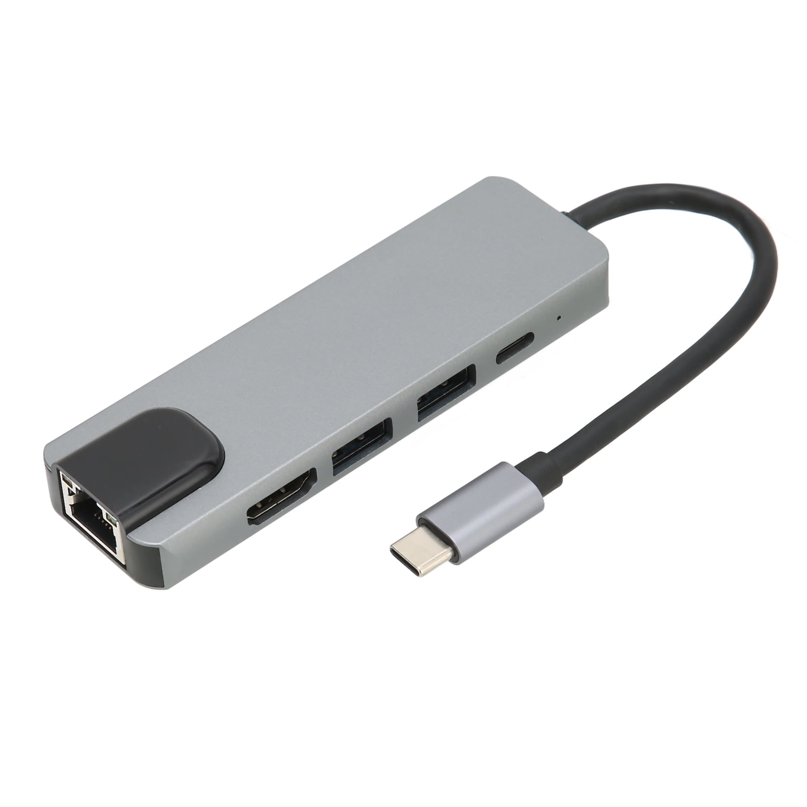 USB C Hub 5 en 1 USB3.0 87W PD carga rápida Gigabit Ethernet USB C a ...