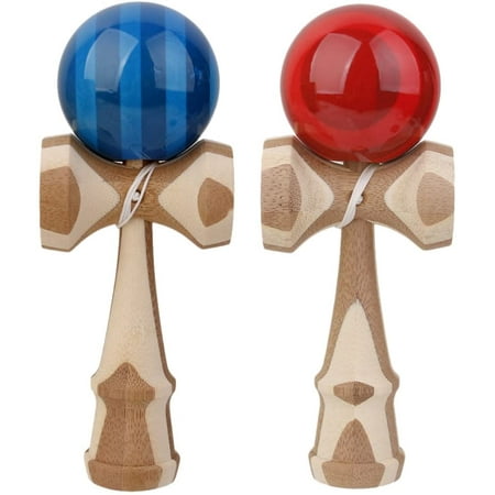 Toys Kendama Japanese Balls Tossing Catching Skill Game -Red & Blue ...