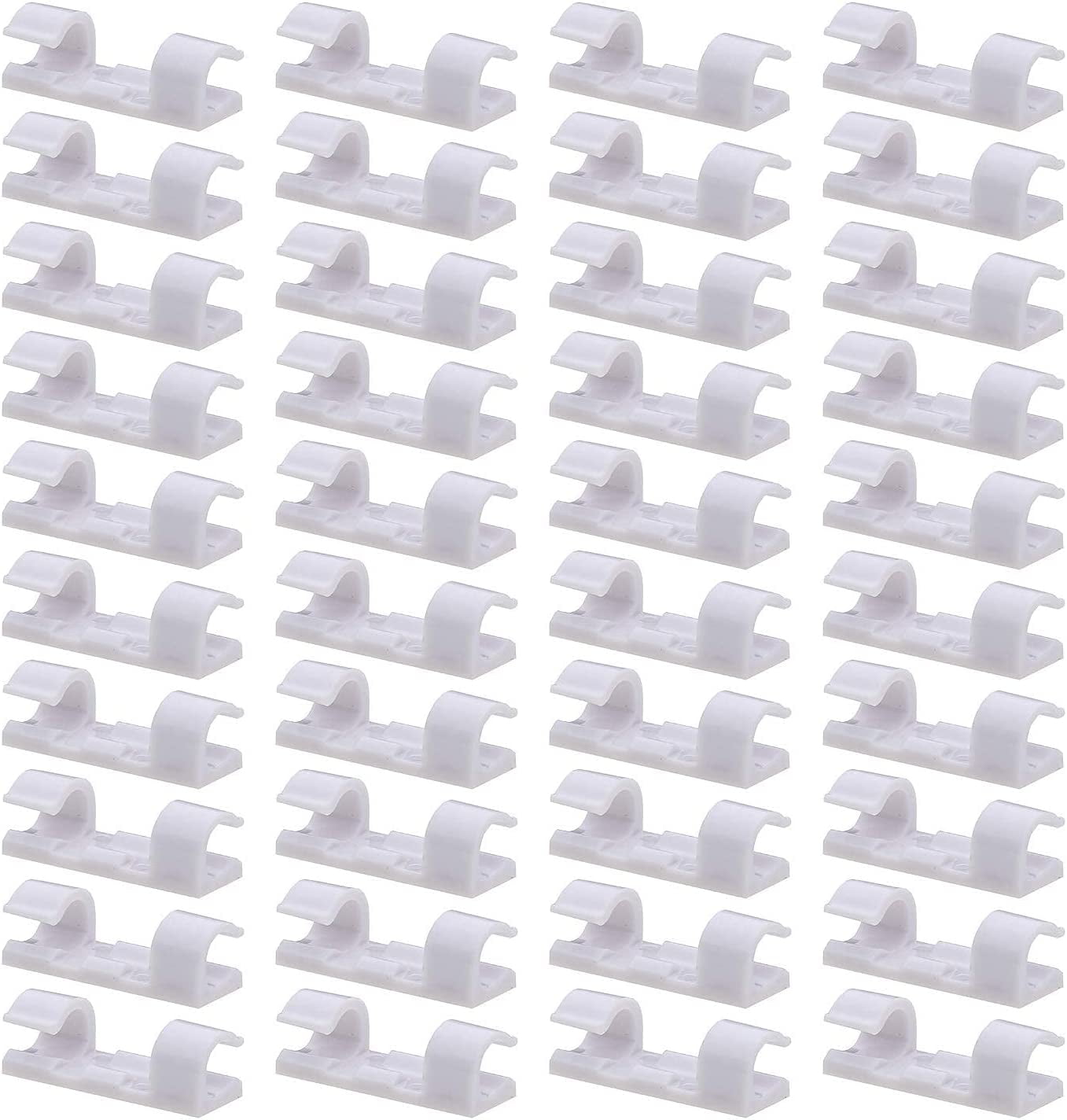 40 Pack Cable Clips - Strong Self Adhesive Wire Holder Organizer ...