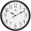 Infinity Instruments Astro Black Round Modern 24-inch Analog Wall Clock ...
