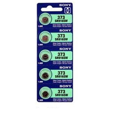 373 Watch battery - Strip of 5 Batteries - Walmart.com