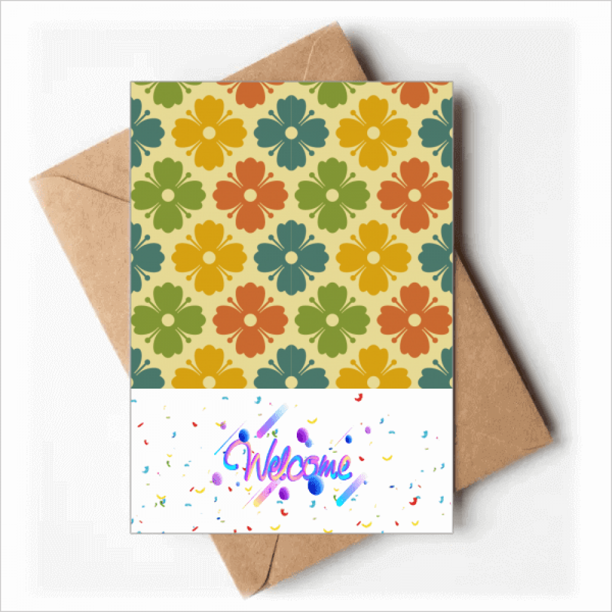 Candy Color Flowers Grass Petals Welcome Back Greeting Cards Envelopes ...
